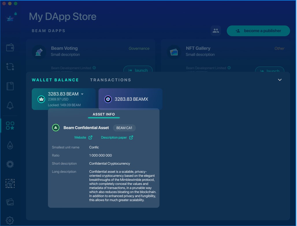 Wallet balance in DApps: the asset info popup is not fully visible · Issue #928 · BeamMW/beam-ui ...