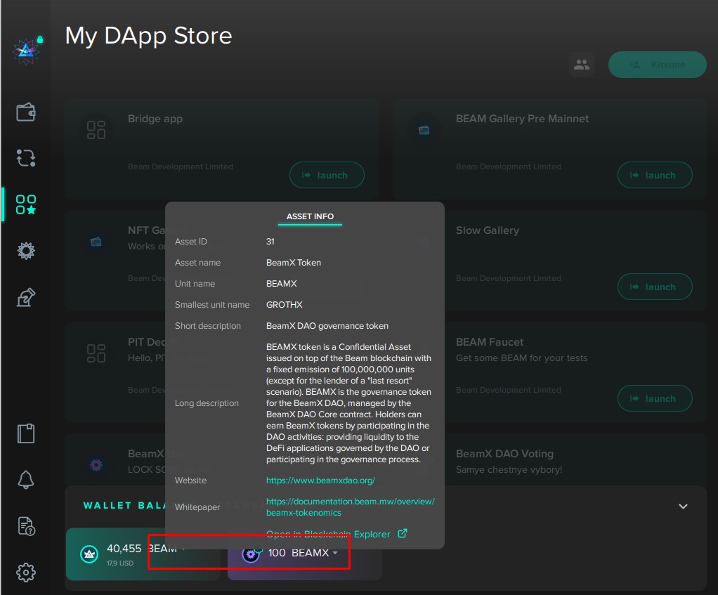Wallet balance in DApps: the asset info popup is not fully visible · Issue #928 · BeamMW/beam-ui ...