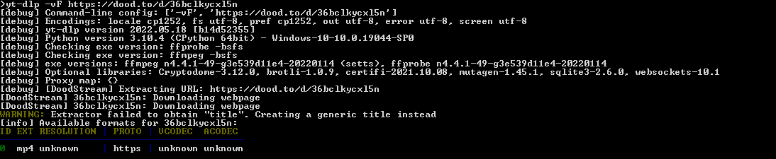 Issue with doodstream · Issue #3808 · yt-dlp/yt-dlp · GitHub