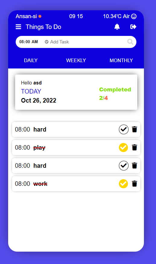 GitHub - DeanYoon/todolist