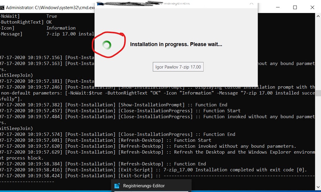 Installation Process dialog is not closing and installation does not finish · Issue #532 ...