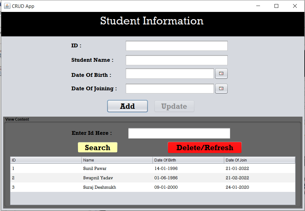 GitHub - SunilPawarGit/Assign_crudApp