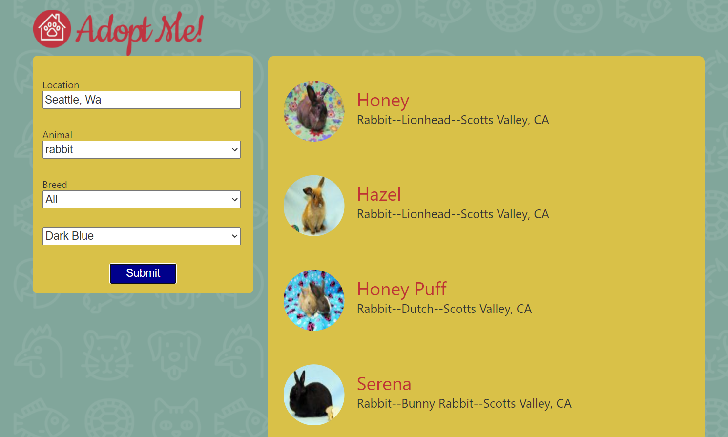 GitHub - hadarose/adopt-me-app