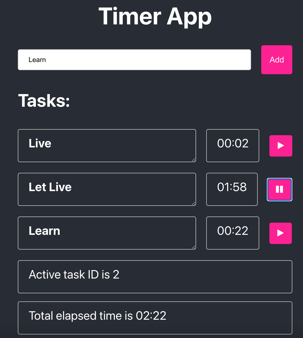 GitHub - hadarose/timer-app-redux: An app for timing tasks