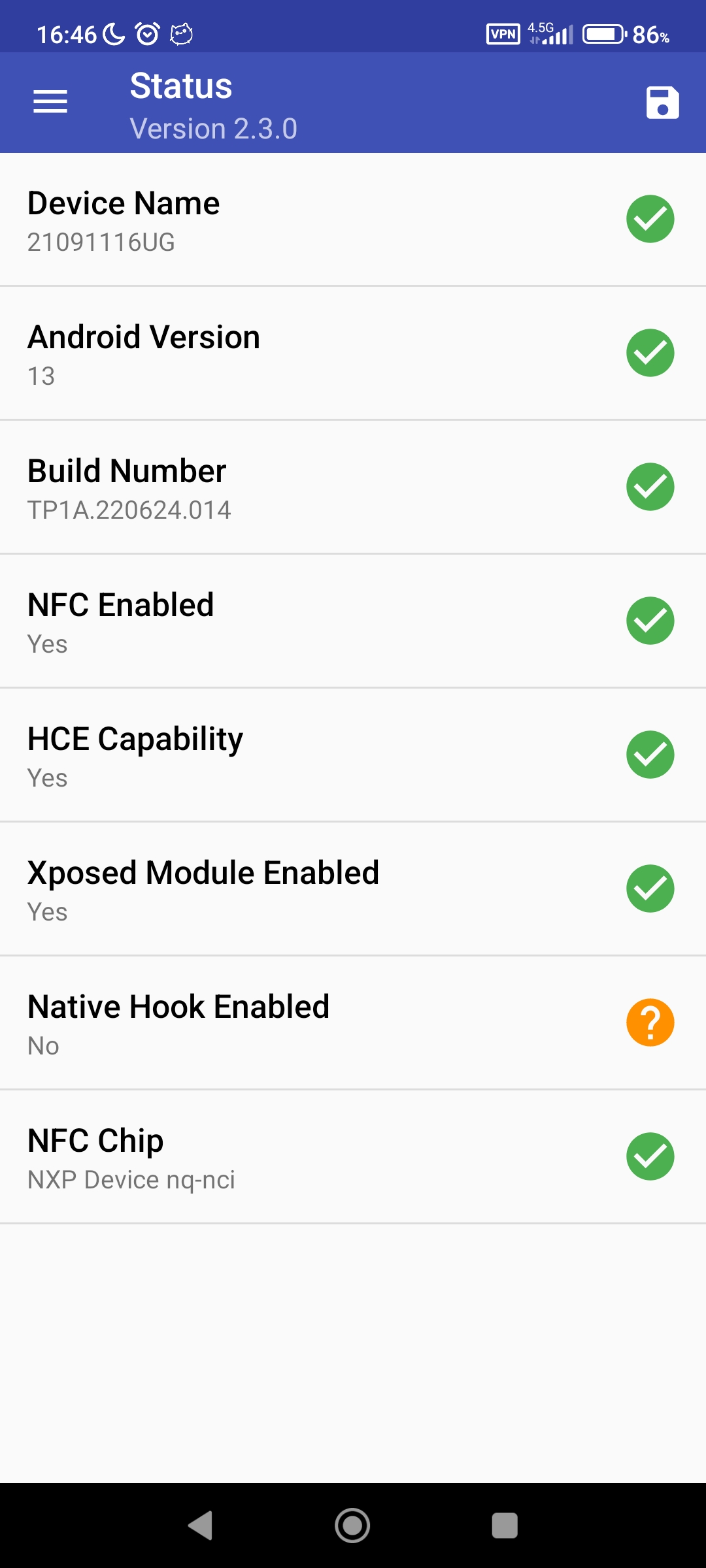 native hook doesn't work in xiaomi redmi note 11 pro+ · Issue #138 · nfcgate/nfcgate · GitHub