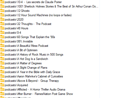 [Bug]: When adding podcasts using OPML it will append backslash (\) to the path rather than ...