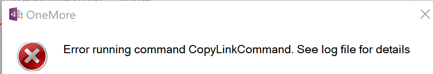 Copy Link to Paragraph / to Page throw an error · Issue #995 · stevencohn/OneMore · GitHub