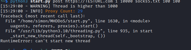 [IMAGE BELOW] Not starting for me · Issue #457 · MatrixTM/MHDDoS · GitHub