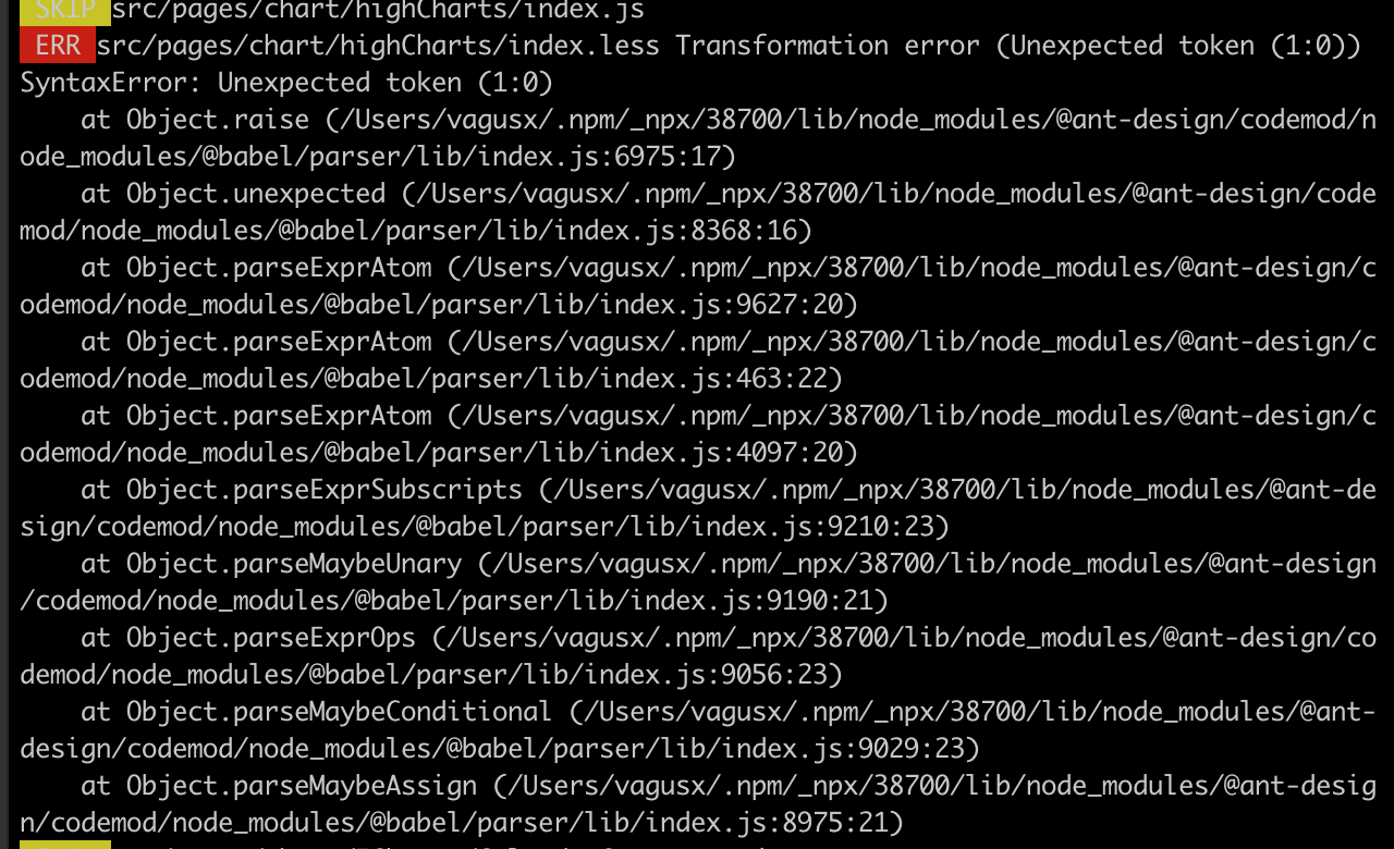 Globby Should Skip Less · Issue 15 · Ant Designcodemod V4 · Github