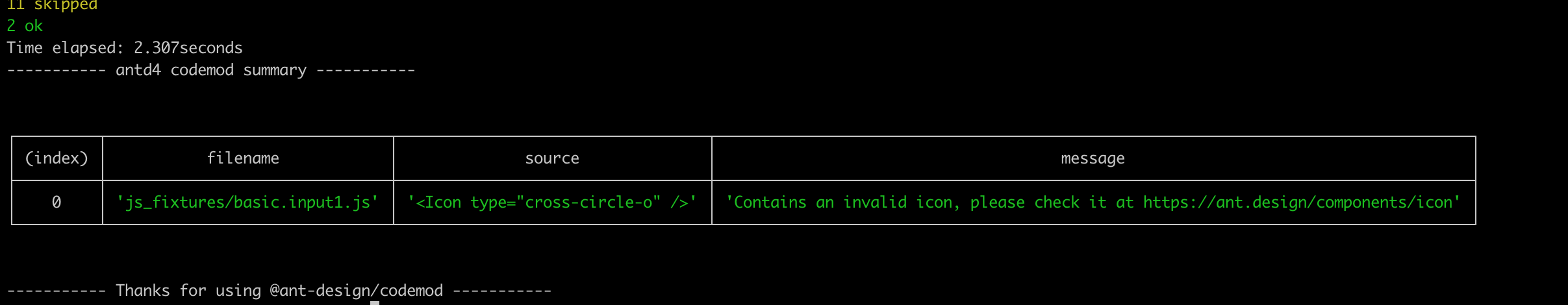 better summary format · Issue #34 · ant-design/codemod-v4 · GitHub