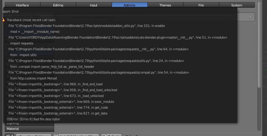 Cannot enable cats in blender 2.79 · Issue #196 · absolute-quantum/cats-blender-plugin · GitHub