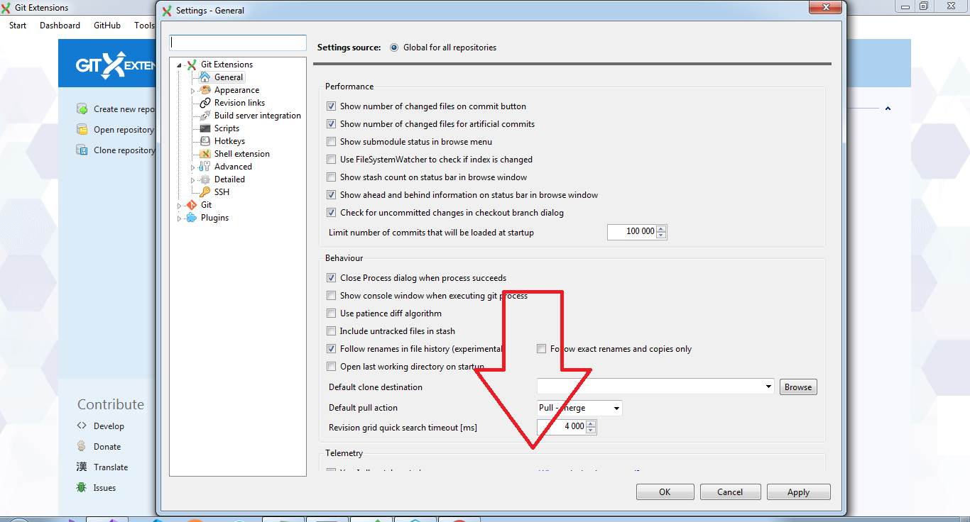 Scroll for telemetry · Issue #7514 · gitextensions/gitextensions · GitHub