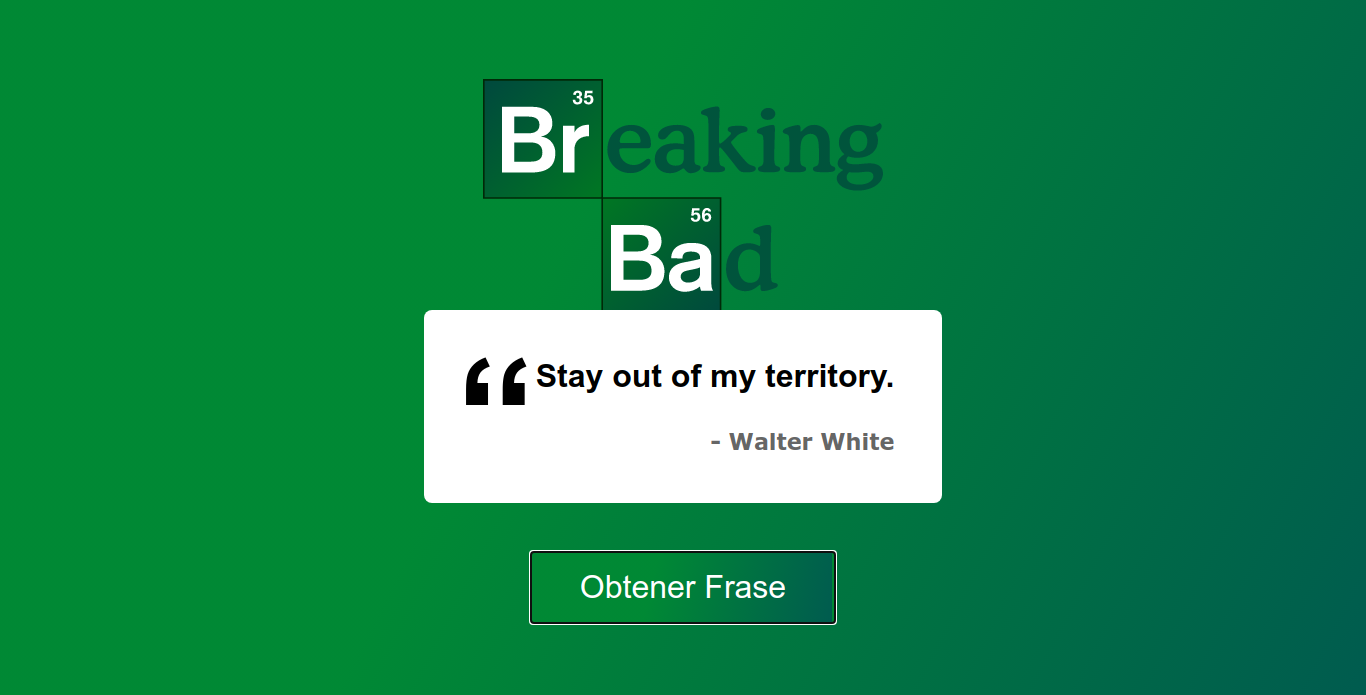 GitHub - gustavosprx/breakingbad-react: Obteniendo frases desde una API, Styled Components ...