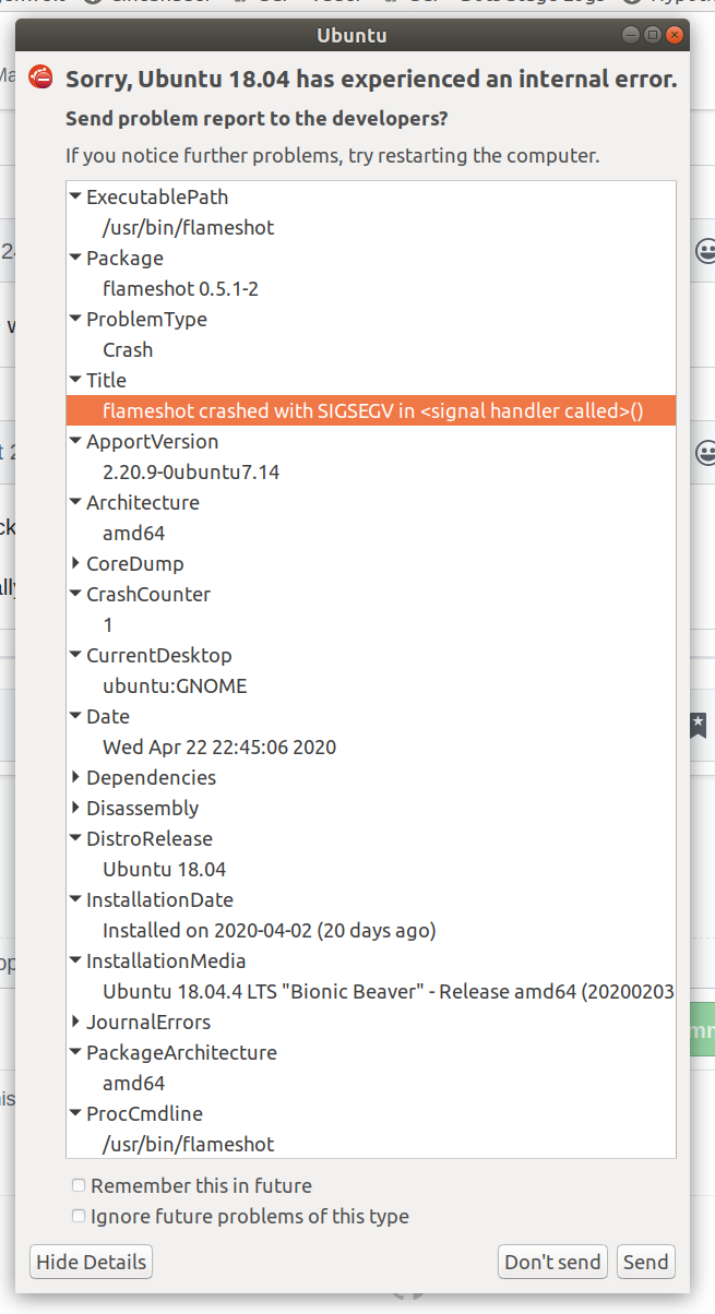 Segfault · Issue #232 · flameshot-org/flameshot · GitHub