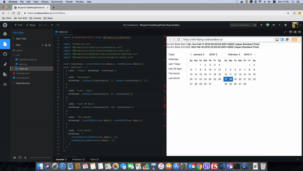 DateRangePicker is not reflecting properly in the correct column with the current range · Issue ...