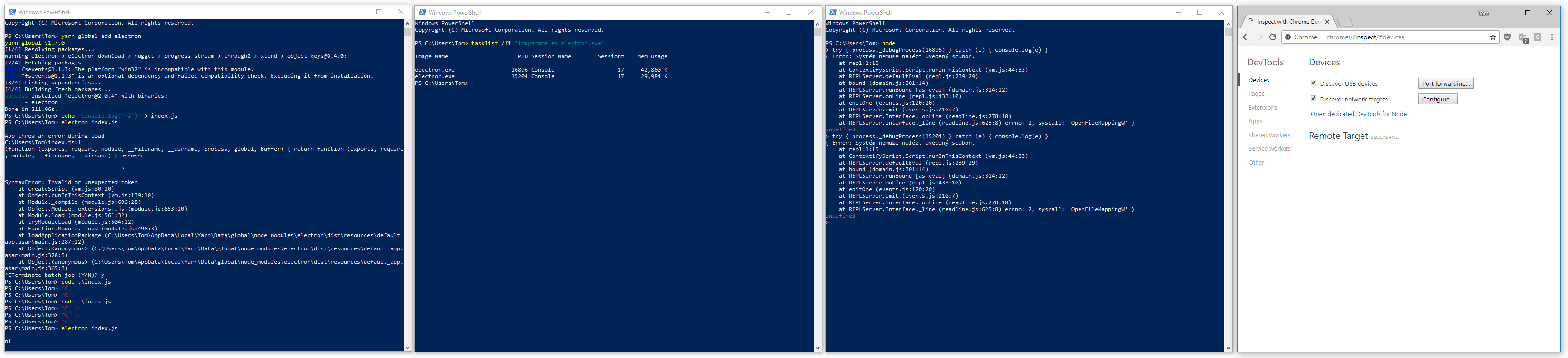 Cannot Attach Debugger To A Running Electron Process On Windows Using Processdebugprocess