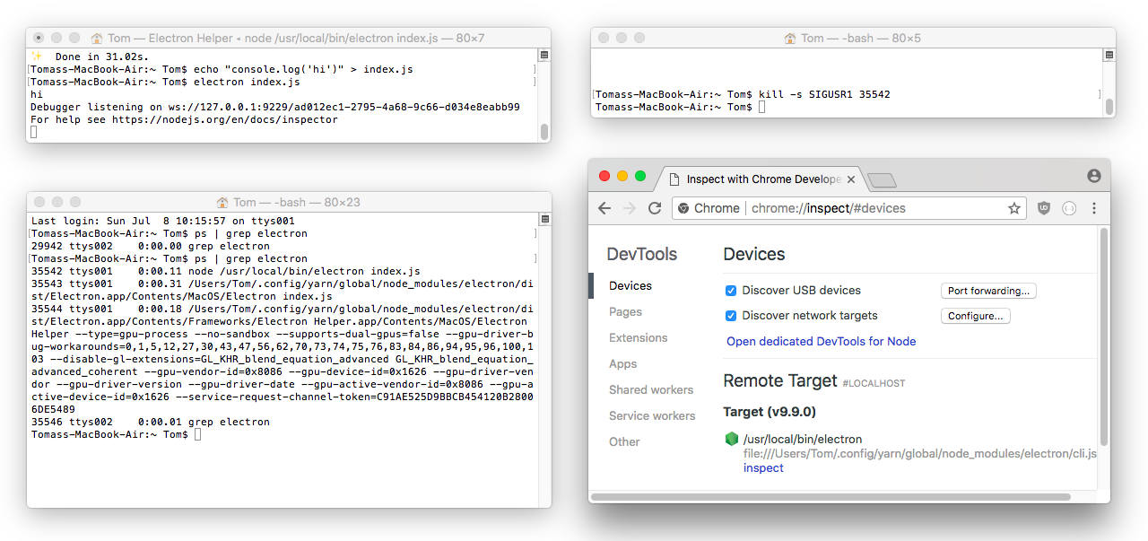 Cannot Attach Debugger To A Running Electron Process On Windows Using Processdebugprocess