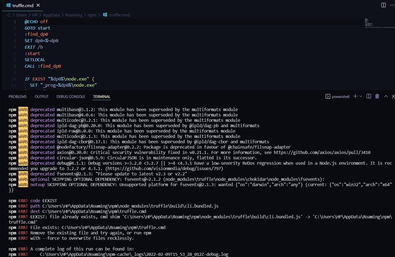 Truffle Node-gyp rebuild failed · Issue #4708 · trufflesuite/truffle · GitHub