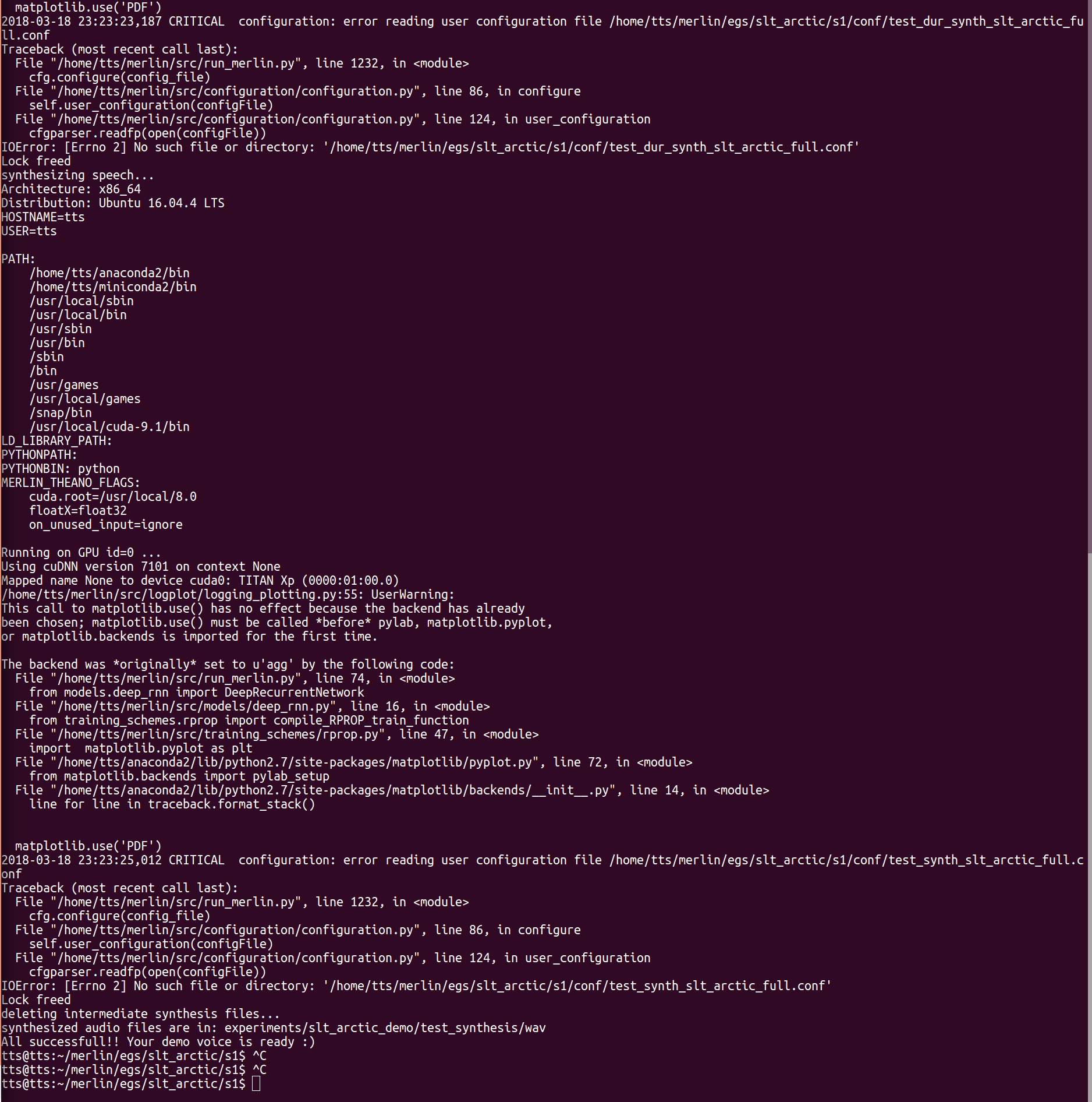 Unable to run Merlin with GPU · Issue #315 · CSTR-Edinburgh/merlin · GitHub