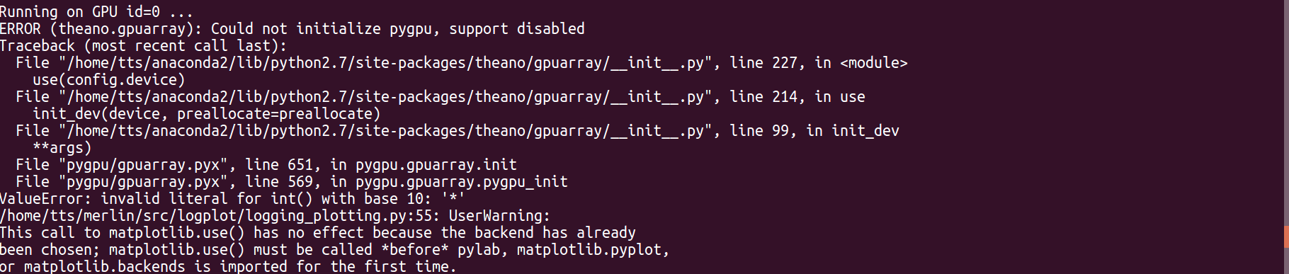 Unable to run Merlin with GPU · Issue #315 · CSTR-Edinburgh/merlin · GitHub