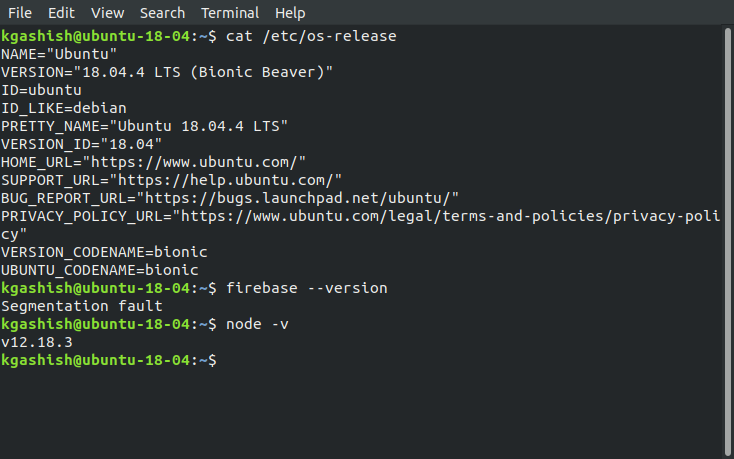 Segmentation Fault · Issue #2493 · firebase/firebase-tools · GitHub