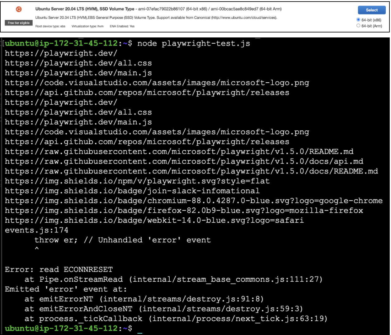 Running WebKit on AWS EC2 Instance [Question] · Issue #4285 · microsoft/playwright · GitHub