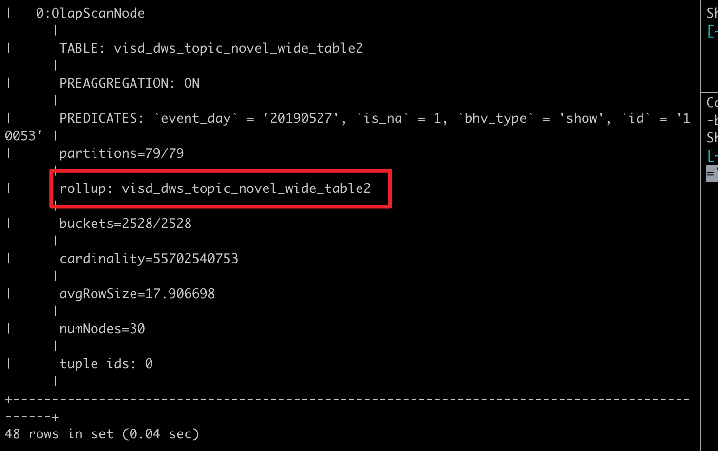 Query cann't hit rollup · Issue #1254 · apache/doris · GitHub