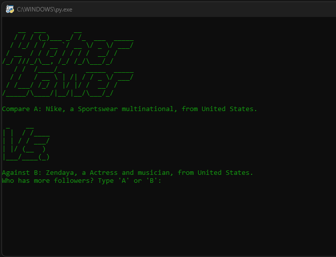 GitHub - YJ-928/Py_Beginner-Higher-Lower-Game: A simple replica of the original Higher or Lower ...