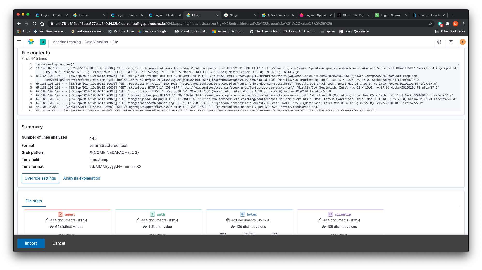 Ml File Data Visualizer Times Out Uploading Log File · Issue 70750 · Elastickibana · Github