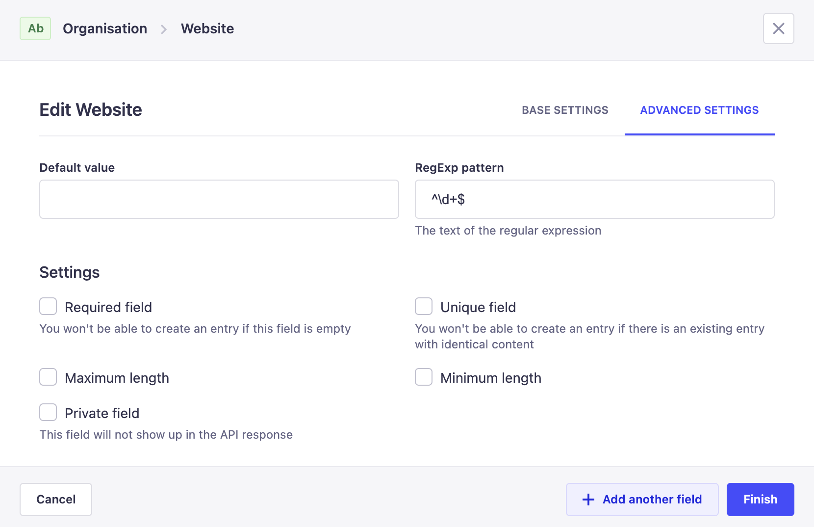 Text field RegExp validation · Issue #11781 · strapi/strapi · GitHub