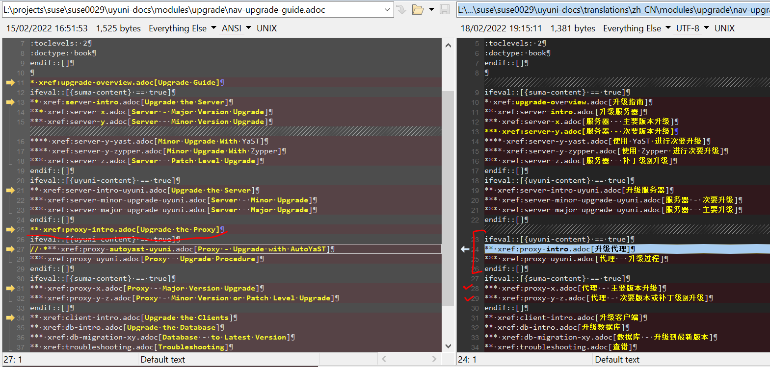 L10n of 4.2.x documentation - Upgrade Guide - Chapter 2 is not getting created in the CJK PDFs ...