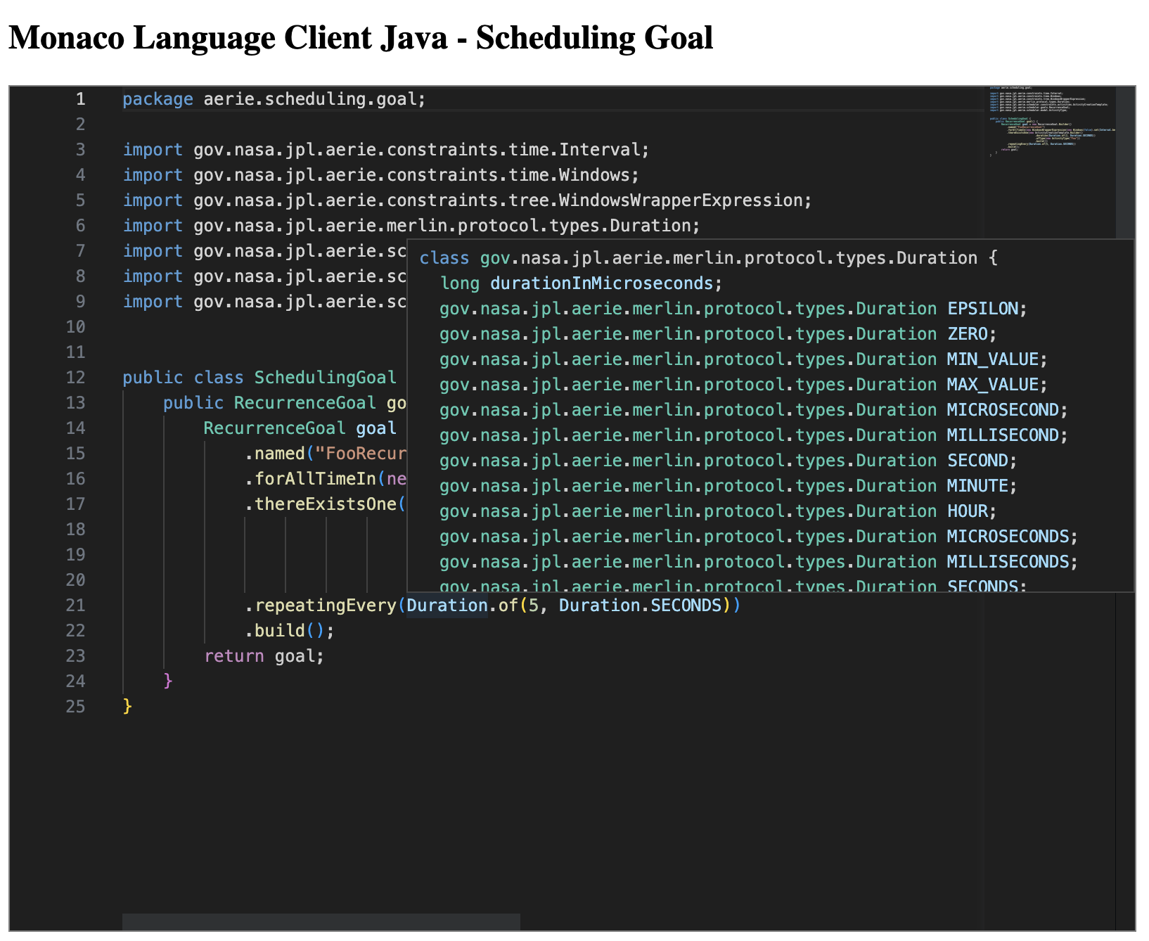 Prototype running Java inside of Monaco Editor · Issue #930 · NASA-AMMOS/aerie · GitHub