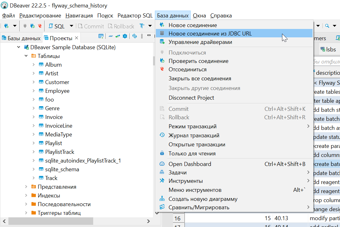 Typo in the menu in Russian · Issue #18347 · dbeaver/dbeaver · GitHub