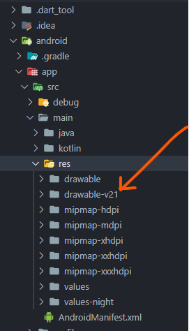 flutter generates unnecessary "drawable" folder causing runtime ...