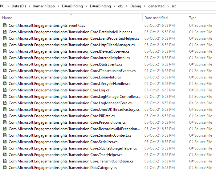 Cannot Create Xamarinandroid Java Bindings Library · Issue 1 · Microsoftengagementinsights 0084