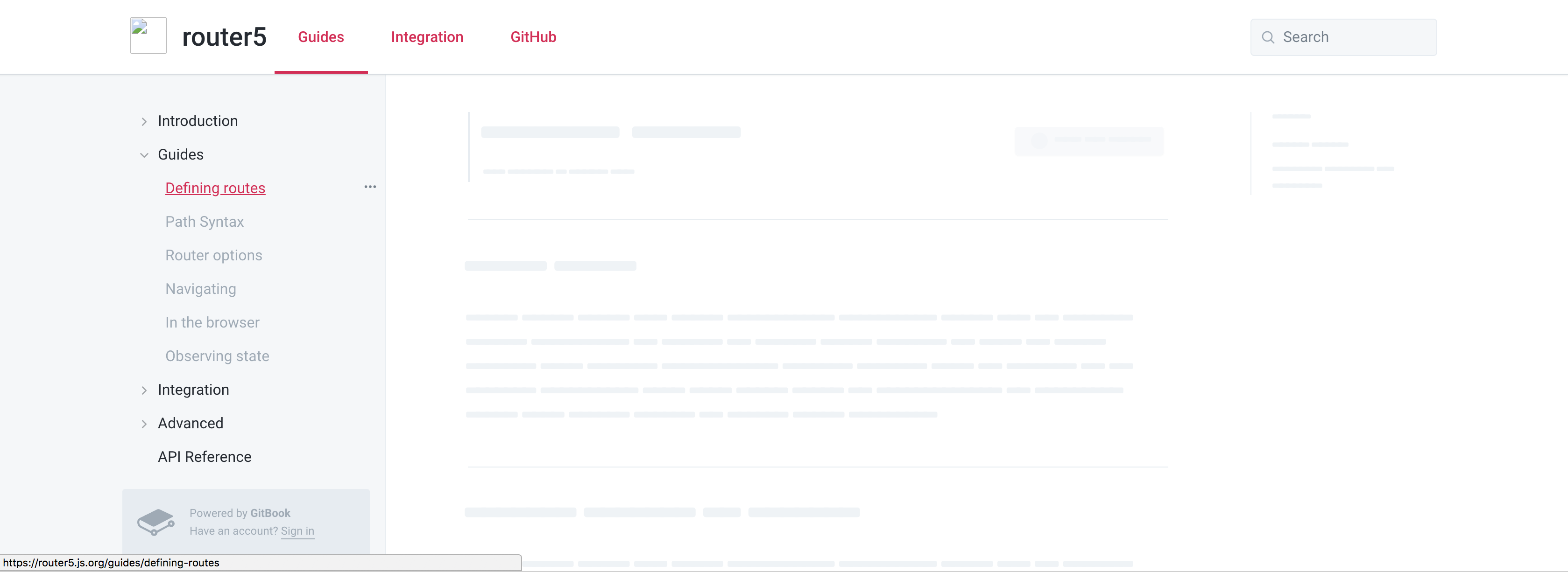 Client Side Navigation On Gitbooks Docs Site Is Not Working · Issue 318 · Router5router5 · Github