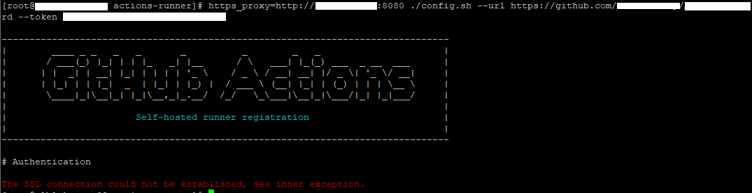 Implementation of --no-check-certificate parameter for the self hosted runner · Issue #890 ...