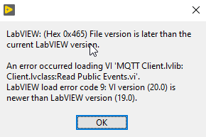 Load Class Error in Built Executable · Issue #160 · LabVIEW-Open-Source/LV-MQTT-Broker · GitHub