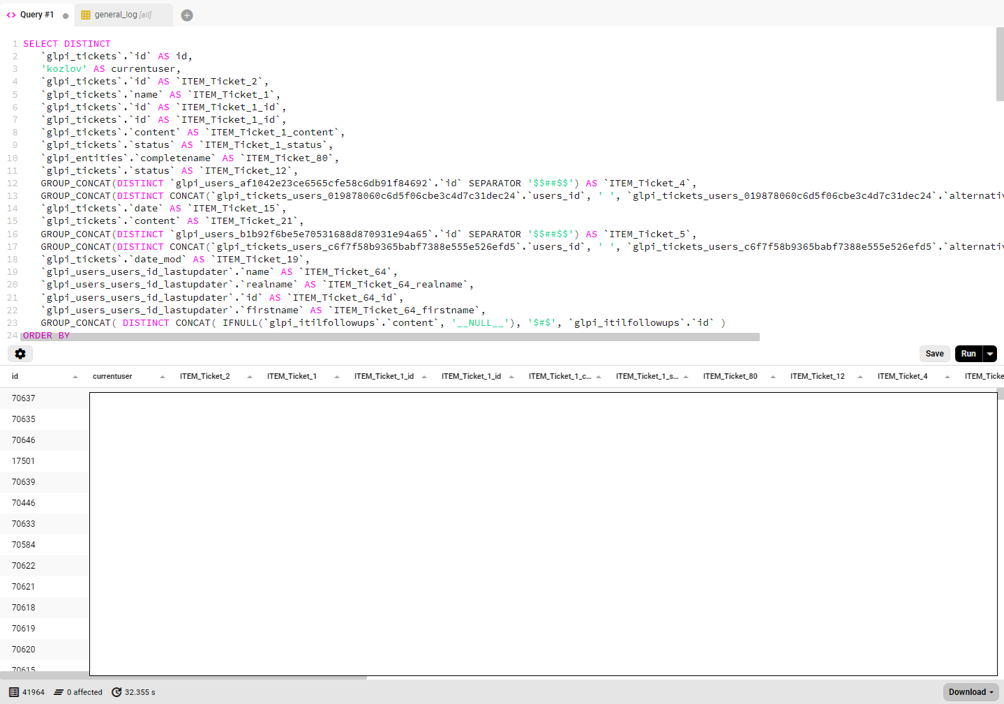 Performance problems with default search on tickets · Issue #15246 · glpi-project/glpi · GitHub