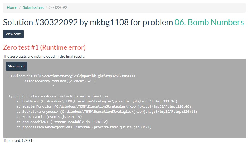Arrays Advanced - Exercise - 06. Bomb Numbers · Issue #568 · NikolayIT/OpenJudgeSystem · GitHub
