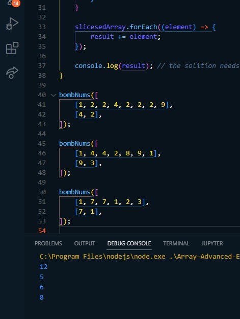 Arrays Advanced - Exercise - 06. Bomb Numbers · Issue #568 · NikolayIT/OpenJudgeSystem · GitHub