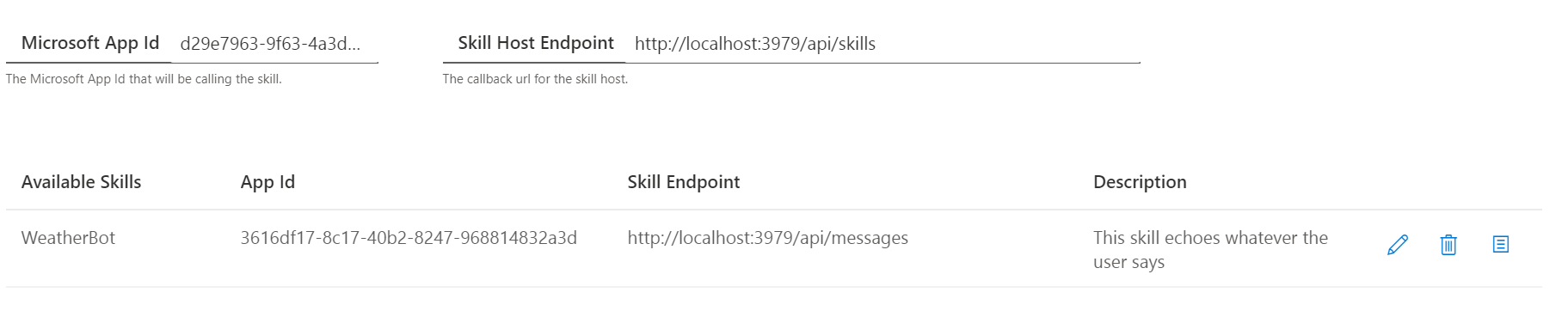 Error in invoking Skill ID .. ""http://localhost:3980/manifests/EmptyBot-0-2-0-0-manifest.json ...