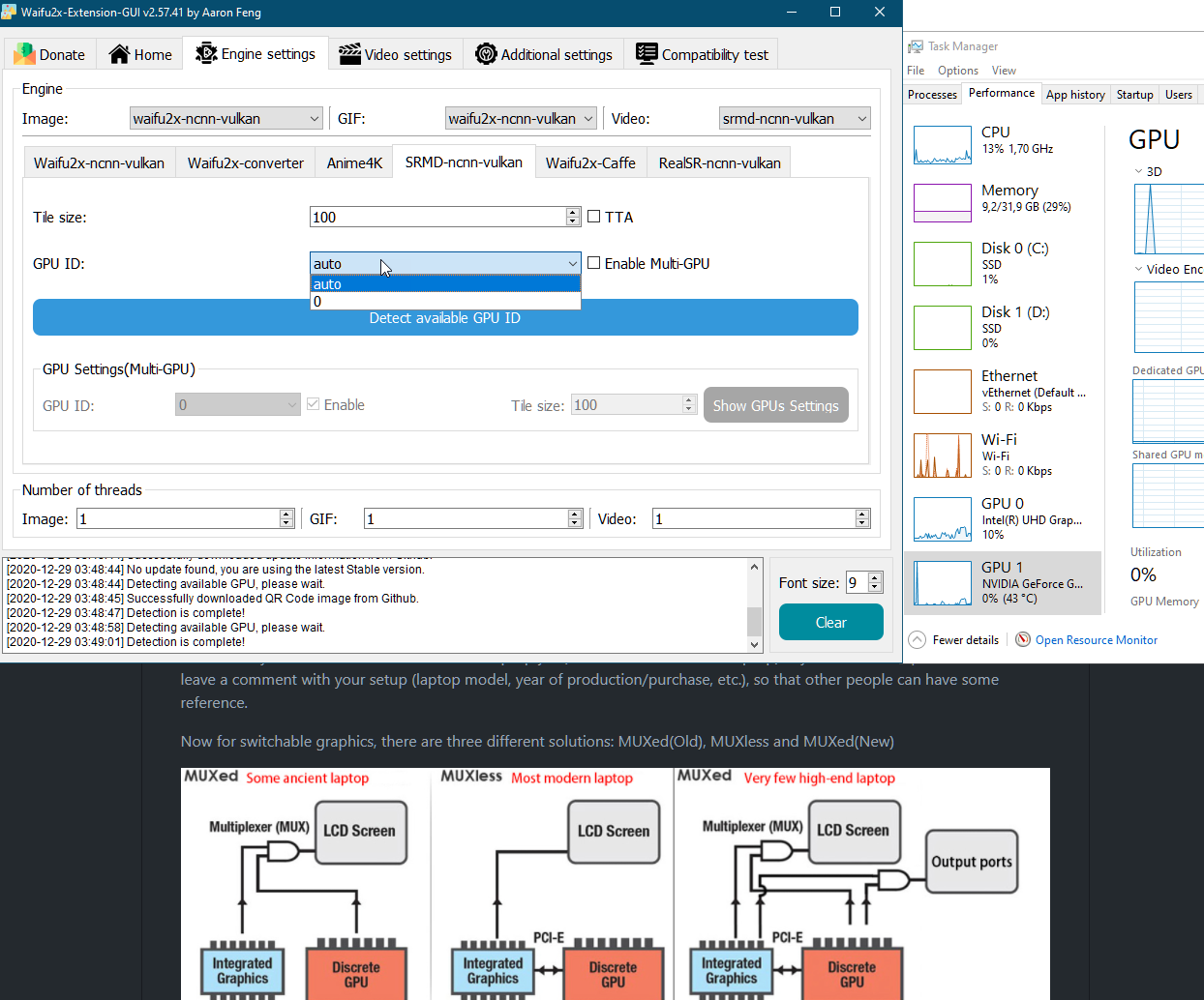 will you support muxed dGPUs? · Issue #187 · AaronFeng753/Waifu2x-Extension-GUI · GitHub
