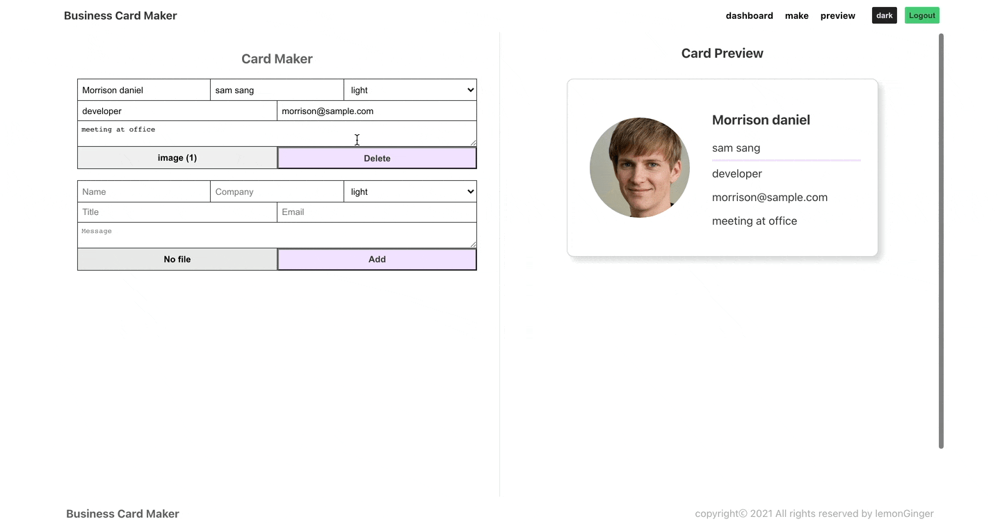 GitHub - jayoung-cinnamon/card-maker: Personal work with study