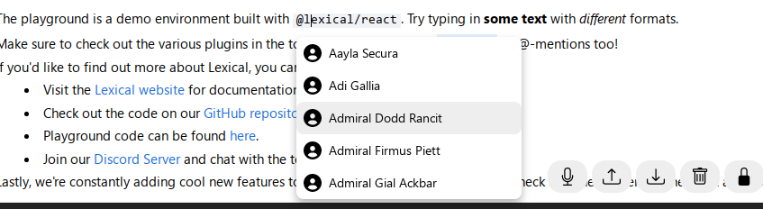 Bug: Playground inline code that starts with @ can be tricked into acting as @-mention · Issue ...