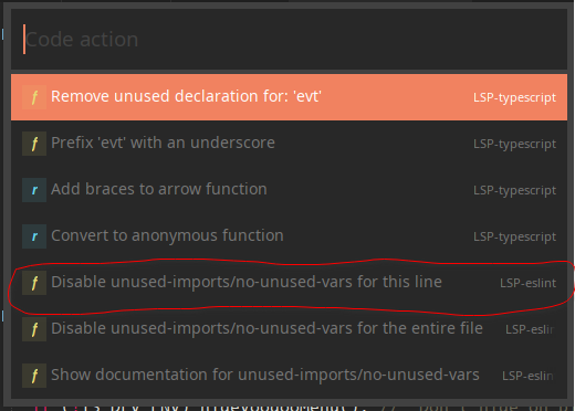Code actions pop-up appears as far as possible from mouse cursor location with no obvious hotkey ...