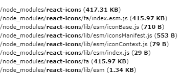 React Icons Imports everything even when included 2 or 3 icons · Issue ...