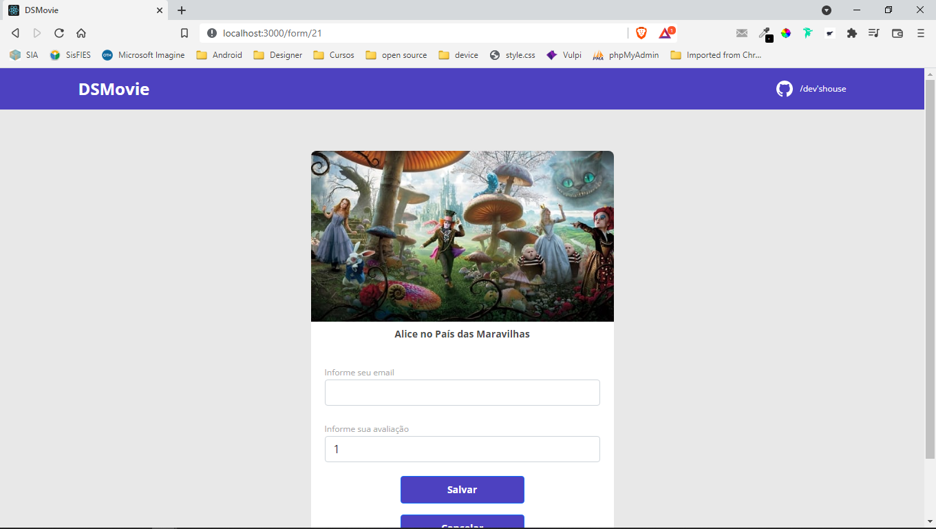 GitHub - CristianoSFMothe/dsmovie