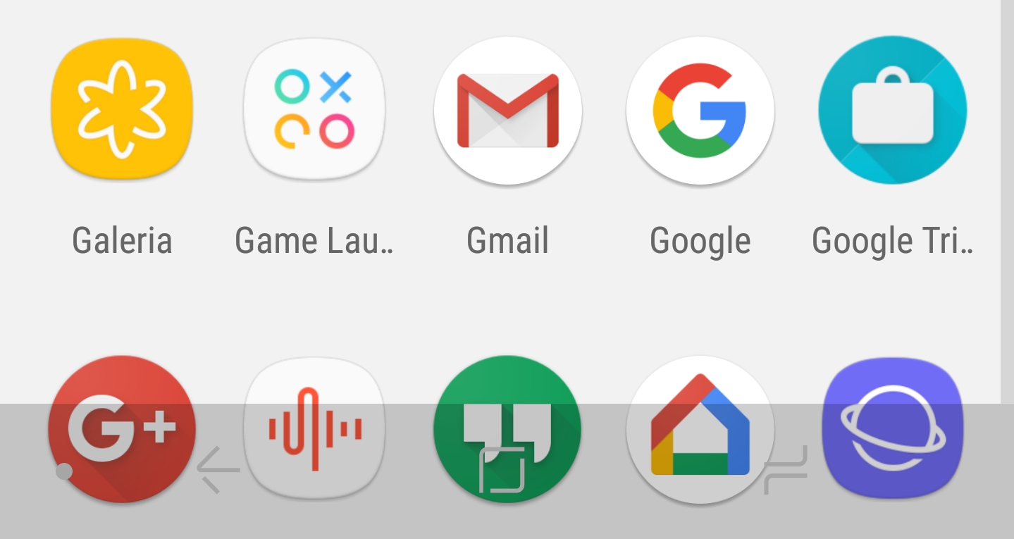 Gray navigation bar icons on the Galaxy S8 · Issue #790 ...