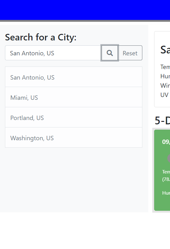 Github Infiernodeashly Weather Dashboard
